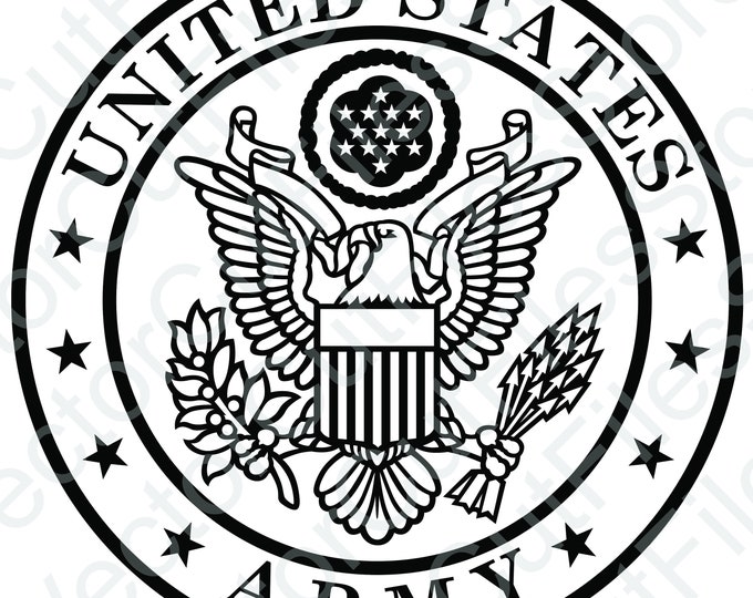 US Army Crest Vector Cut File - Etsy