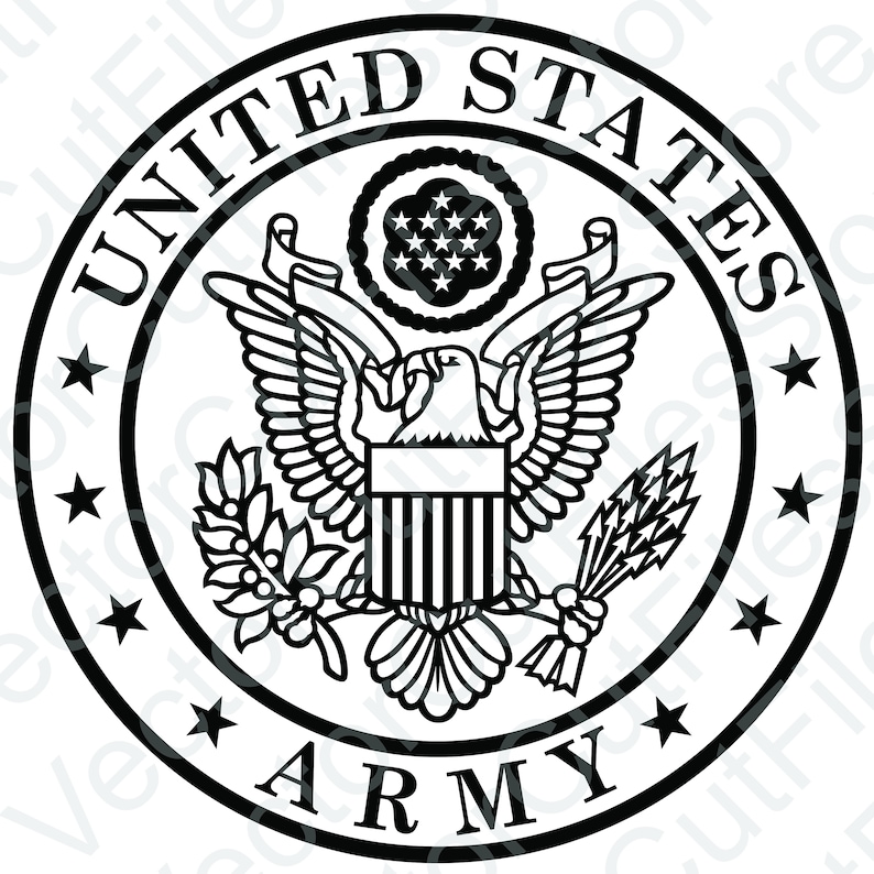 US Army Crest Vector Cut File - Etsy