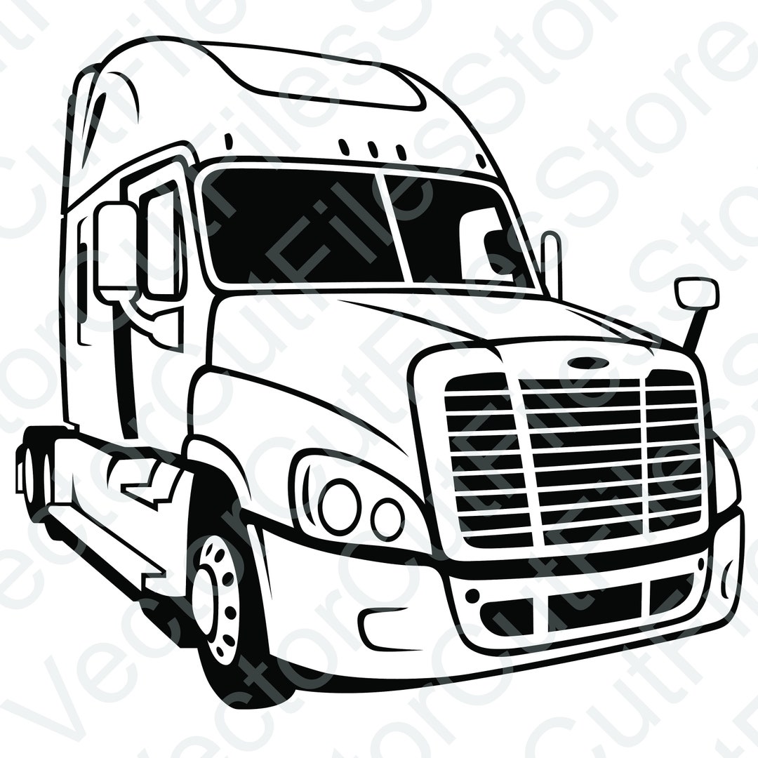 Freightliner Cascadia Vector Cut File - Etsy