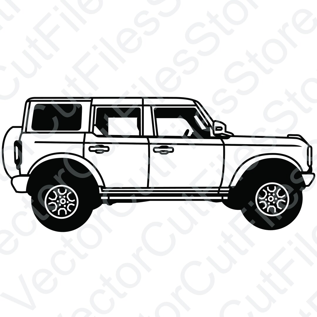 Ford Bronco 2022 Side View Vector Cut File - Etsy