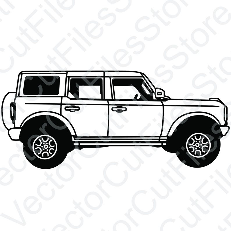 Ford Bronco 2022 Side View Vector Cut File - Etsy