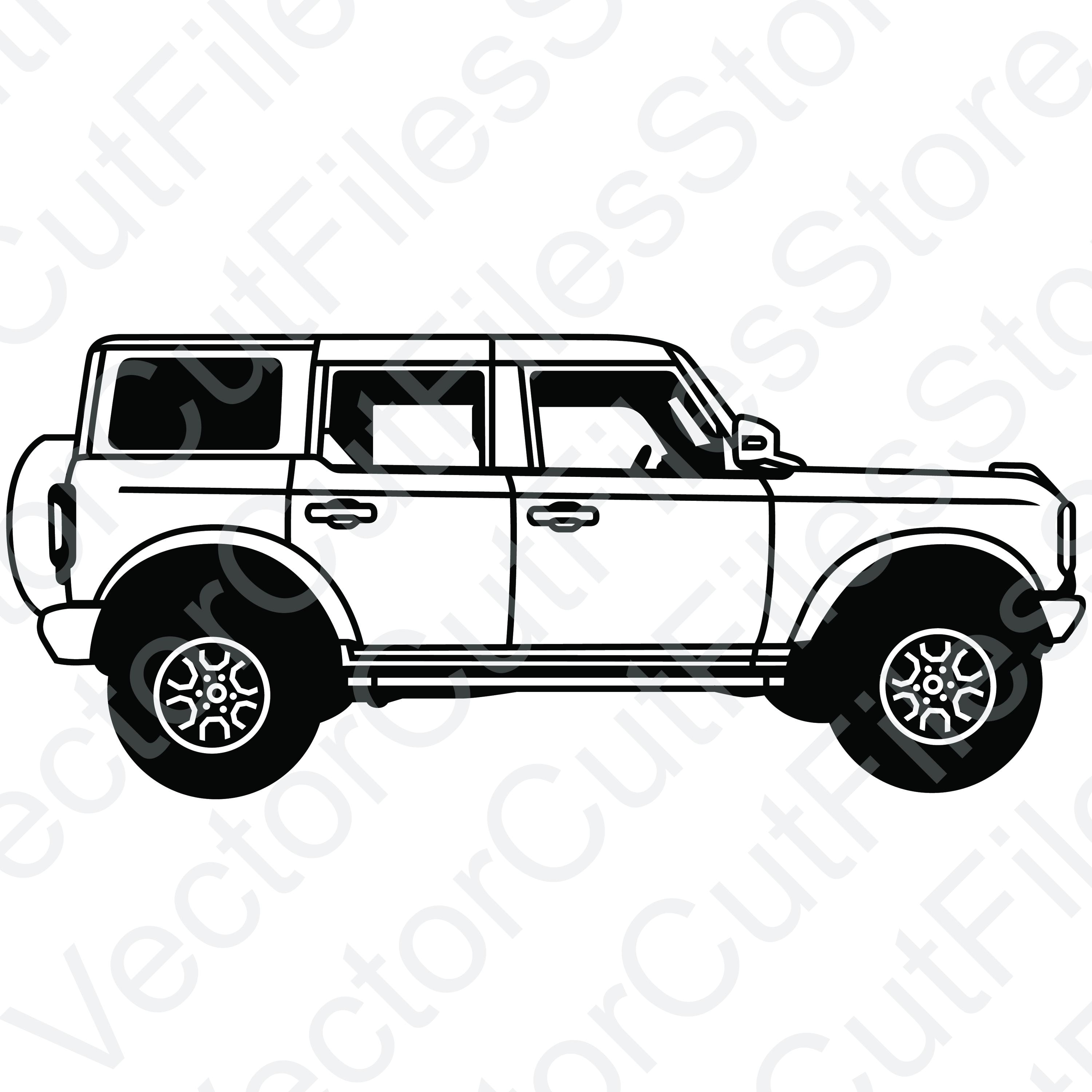 Ford Bronco 2022 Side View Vector Cut File - Etsy