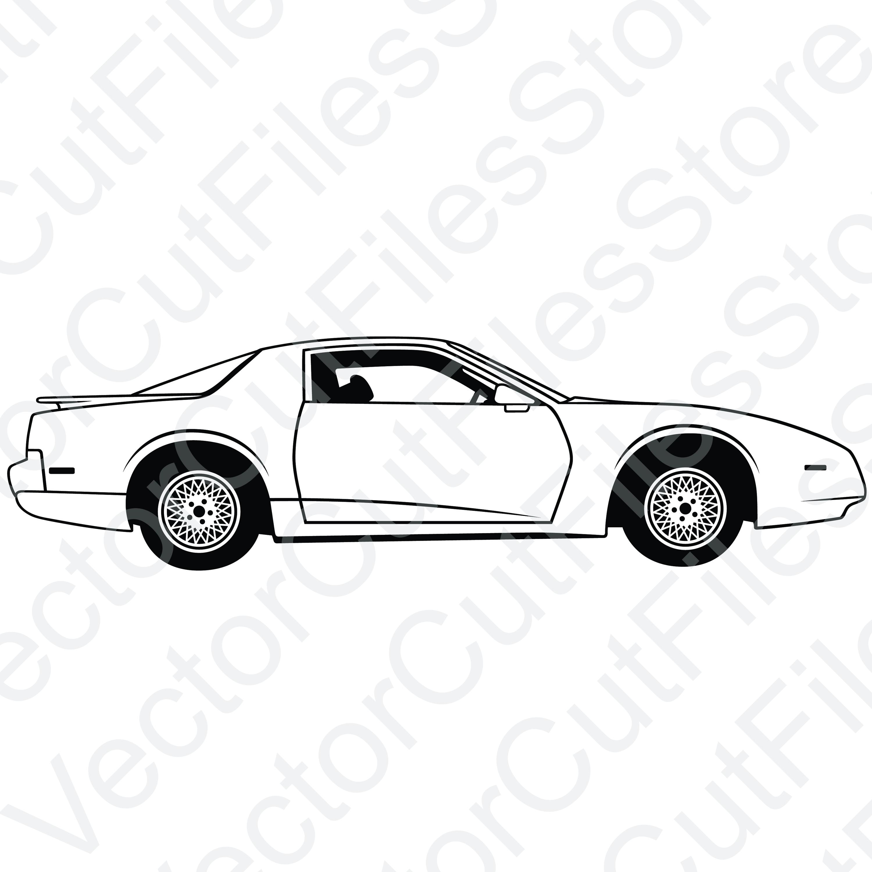 Pontiac Trans Am 91 GTA Side View Vector Cut File - Etsy