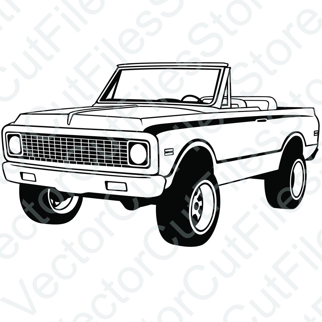 Chevrolet K5 Blazer 1st Generation Angled View Vector Cut File - Etsy
