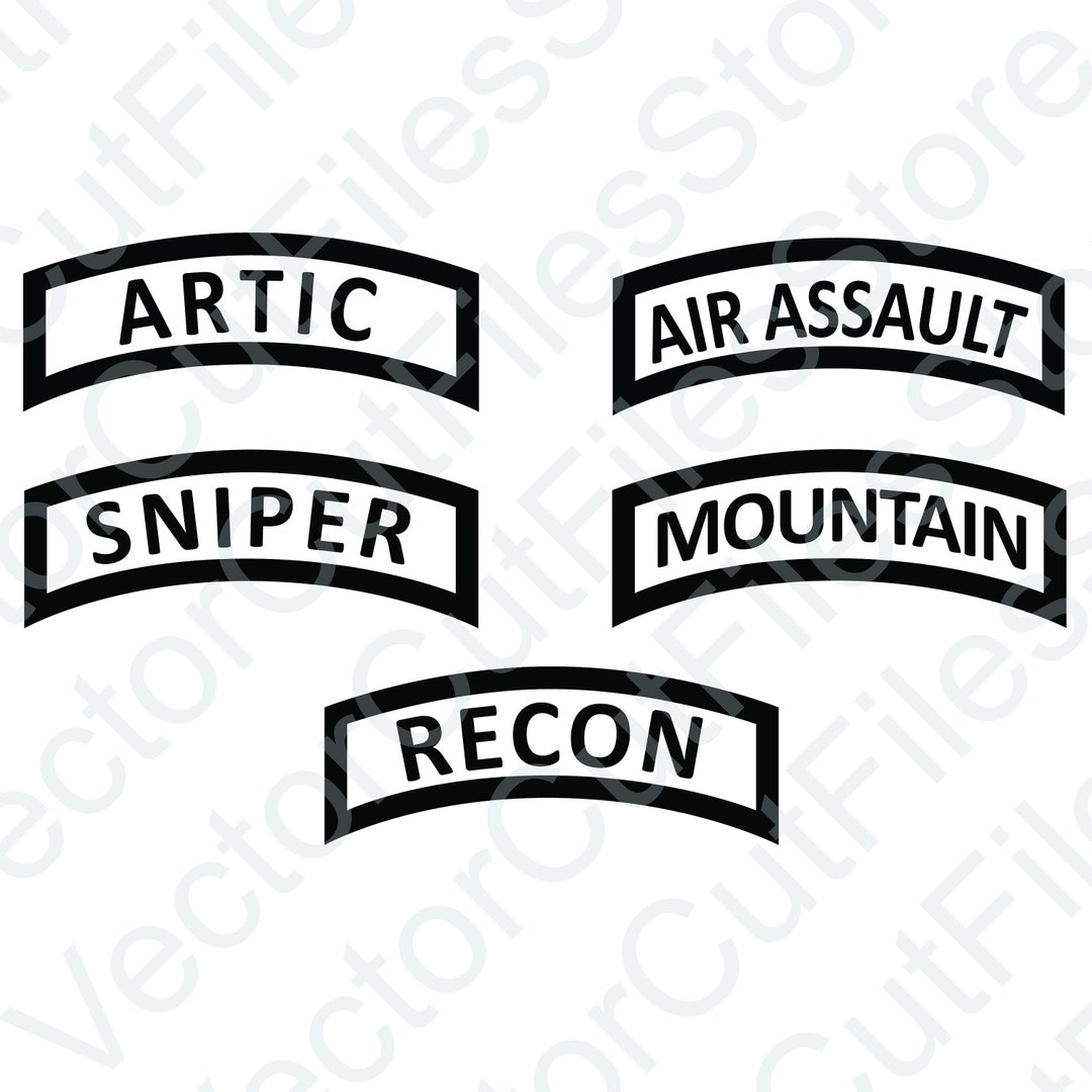 US Army Tabs 1 Vector Cut File - Etsy