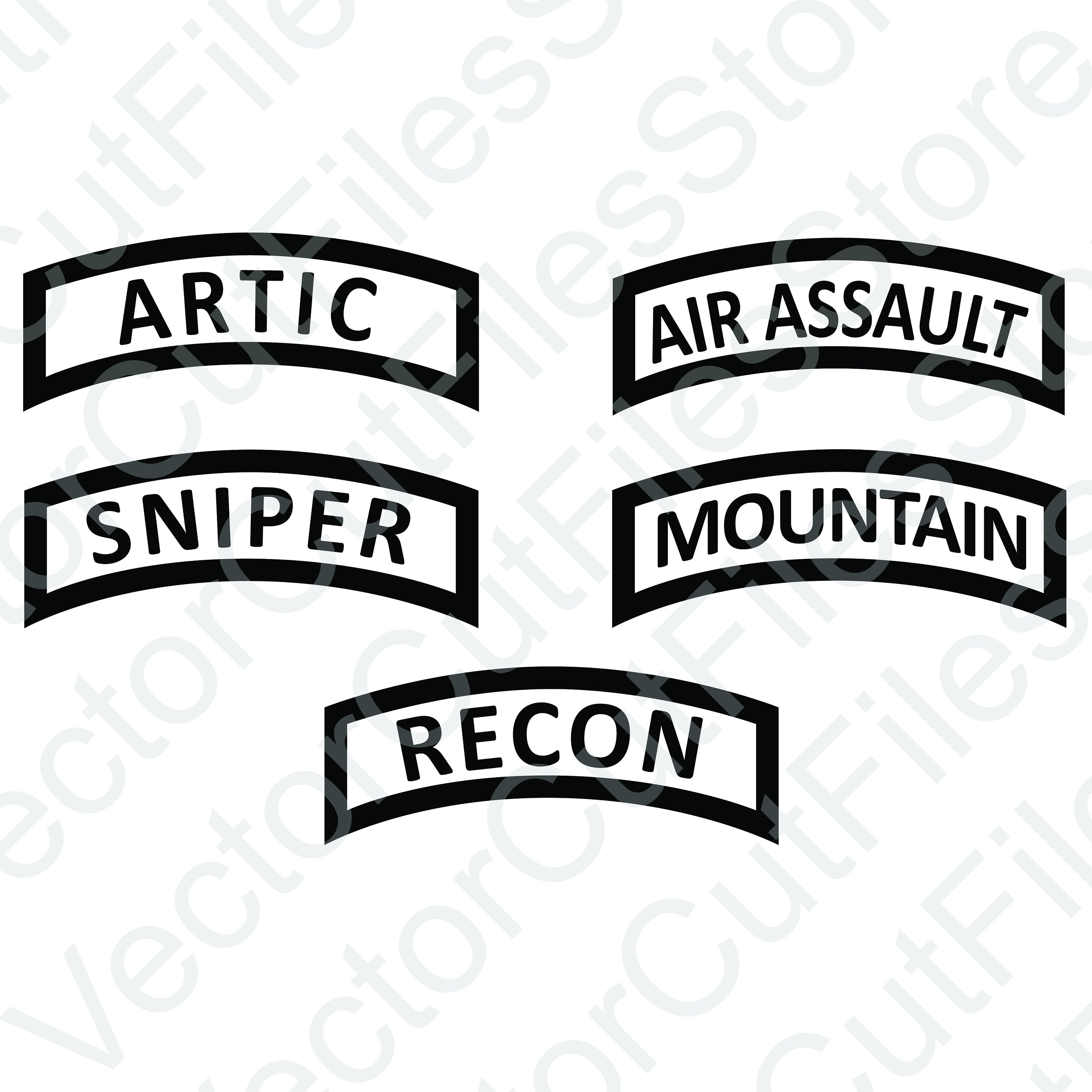 US Army Tabs 1 Vector Cut File - Etsy