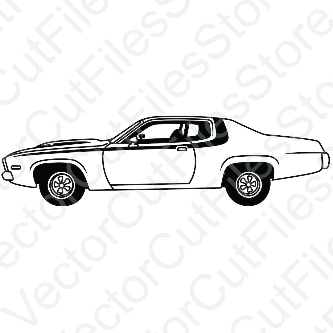 Plymouth Road Runner 1973 Side View Vector Cut File - Etsy
