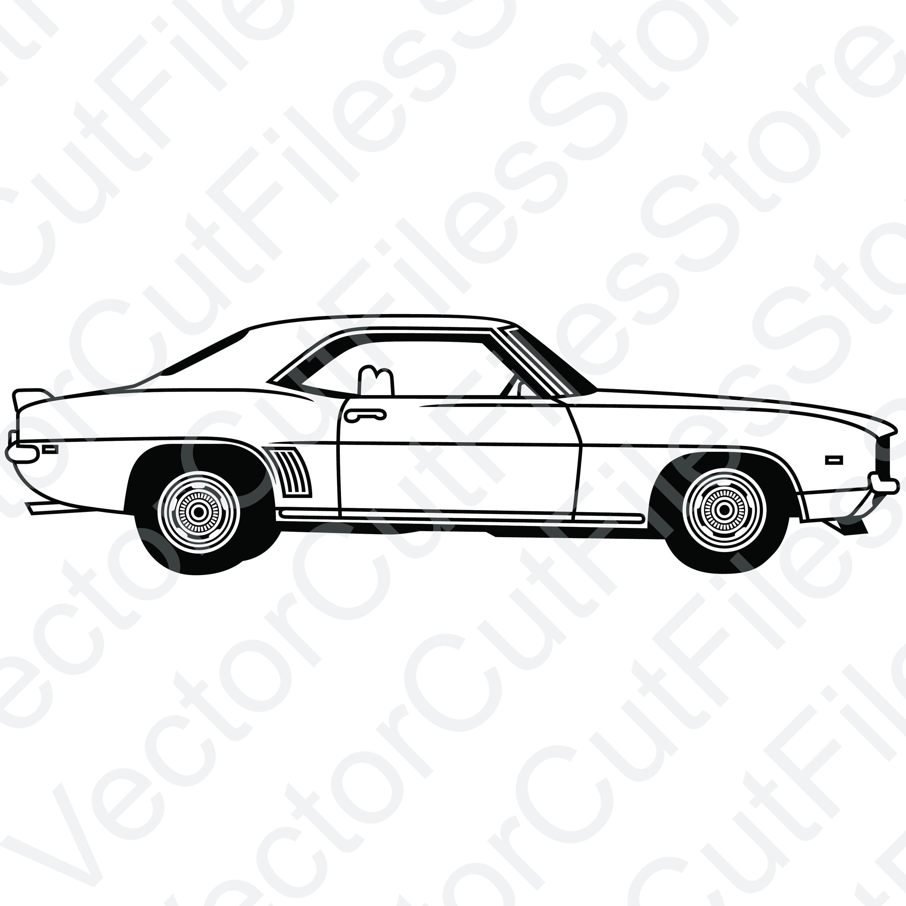 Chevrolet Camaro 1969 Z28 Side View Vector Cut File - Etsy