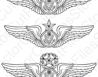 US Air Force Commander Insignia Vector File - Etsy