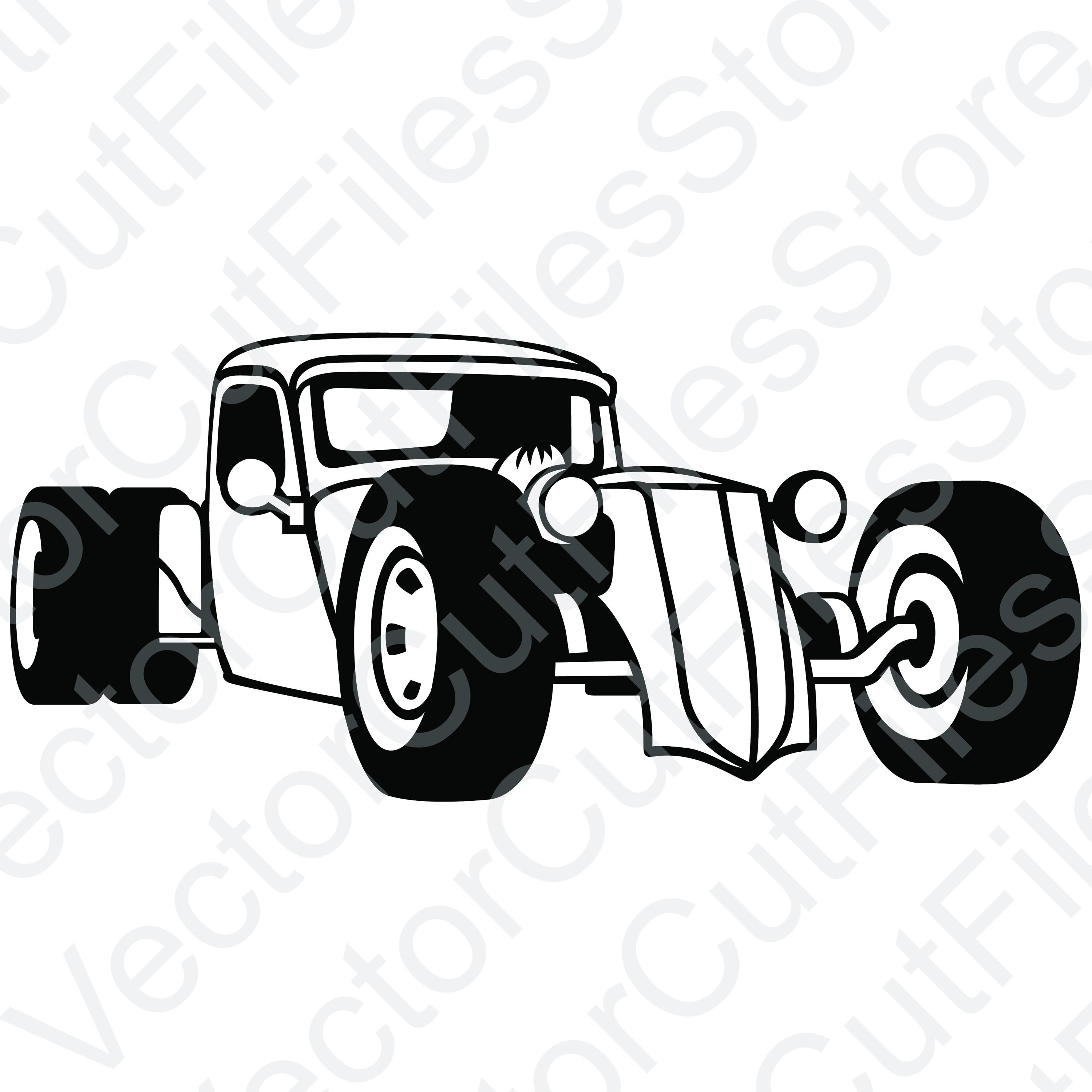 Rat Rod 2 View Vector Cut File - Etsy