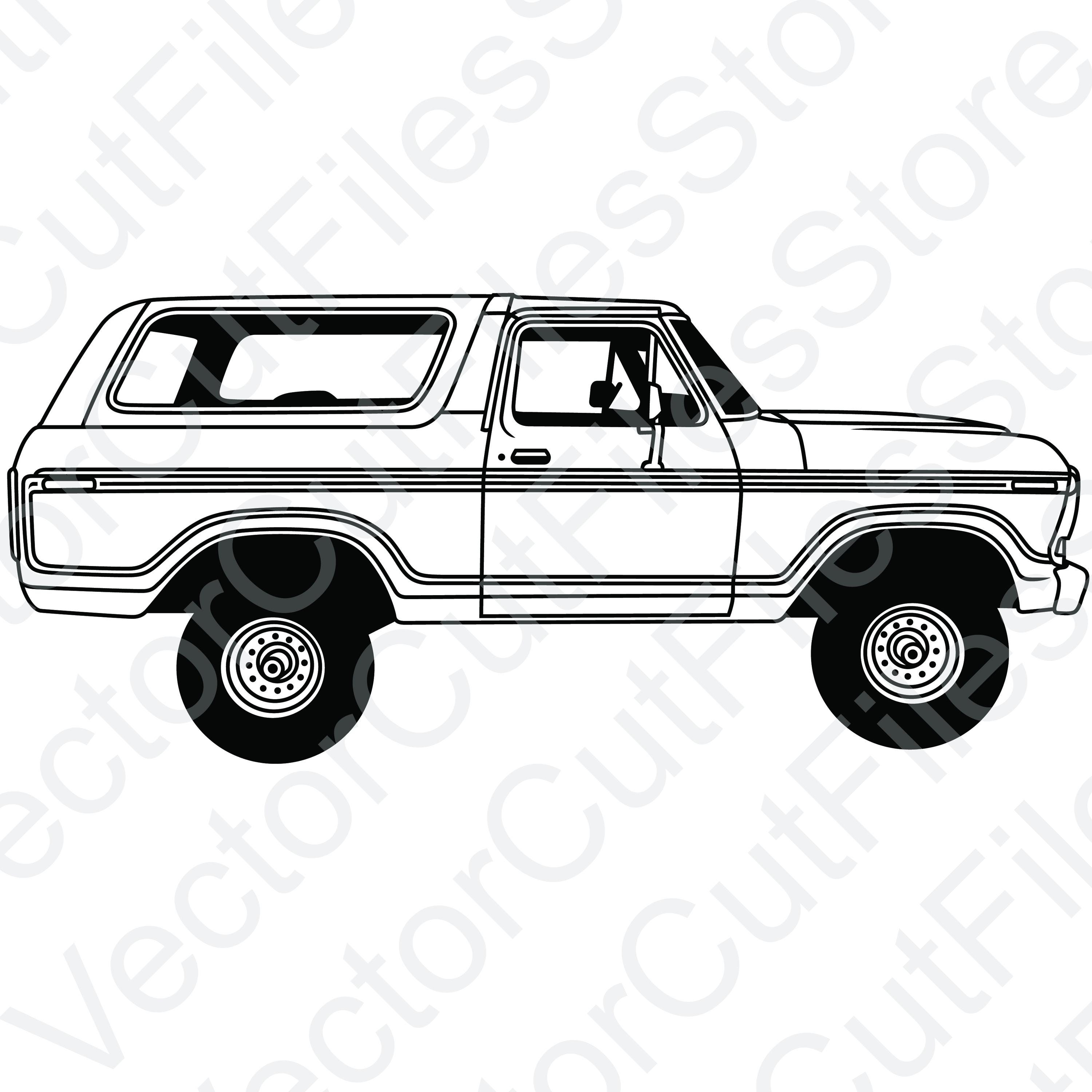 Ford Bronco 1978 Side View Vector Cut File - Etsy