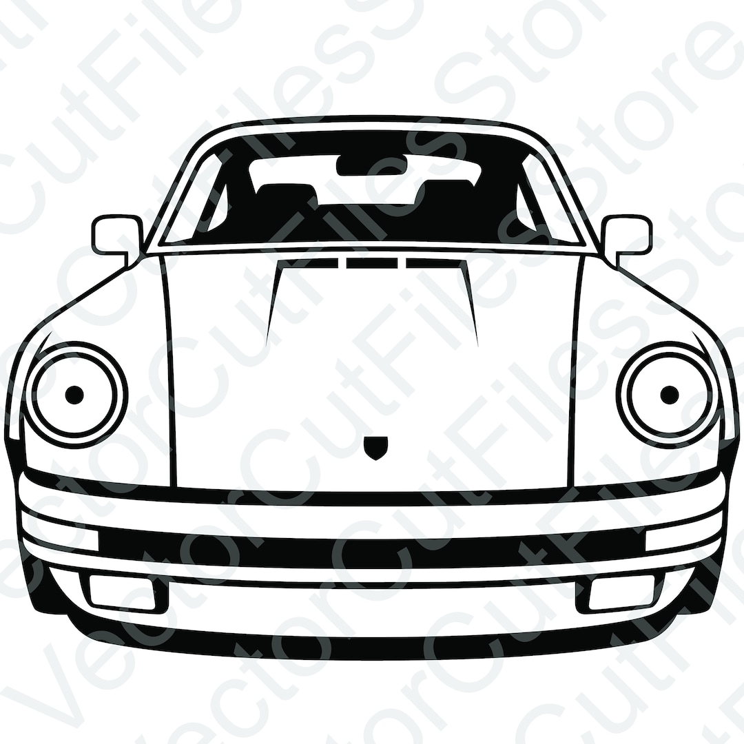 German Car 1984 Front View Vector Cut File - Etsy