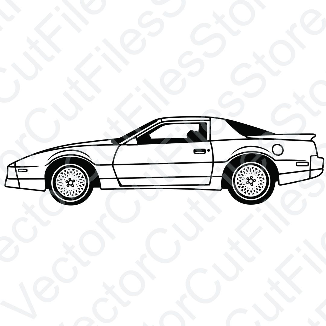 Pontiac Firebird Trans Am 1989 Side View Vector Cut File - Etsy