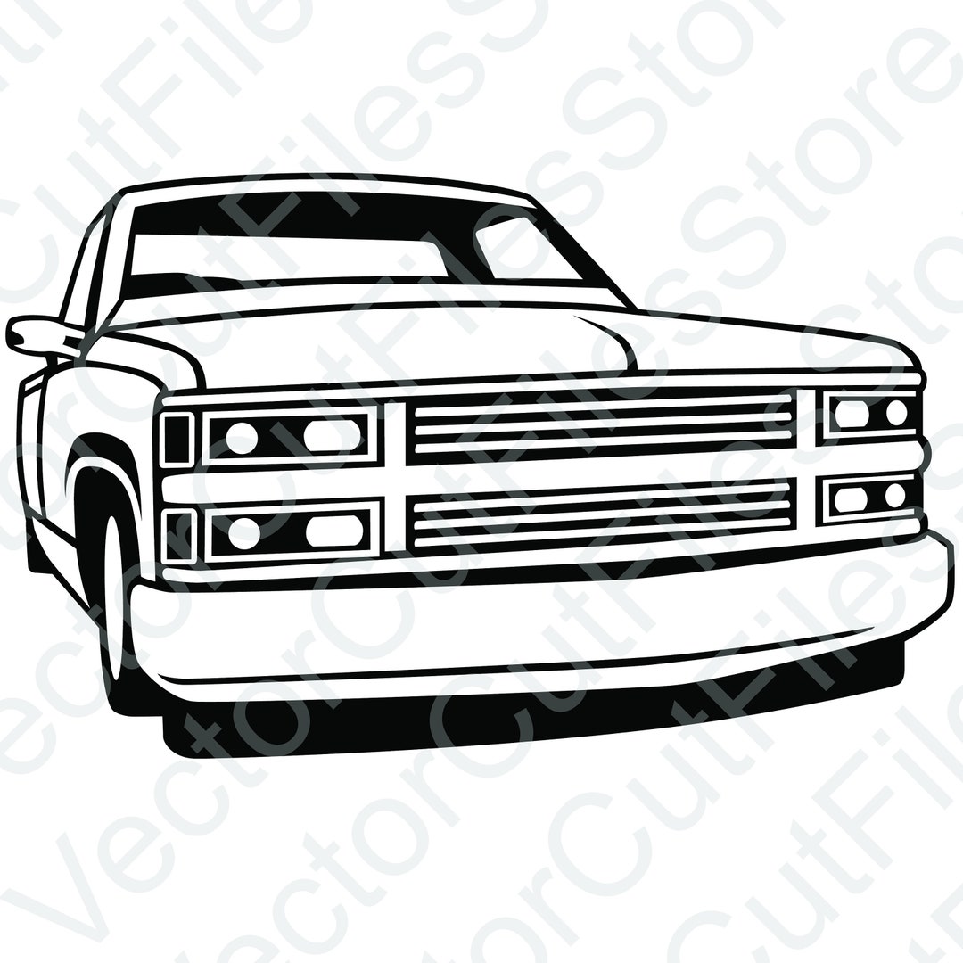 Chevrolet Lowered Truck 2 Vector Cut File - Etsy