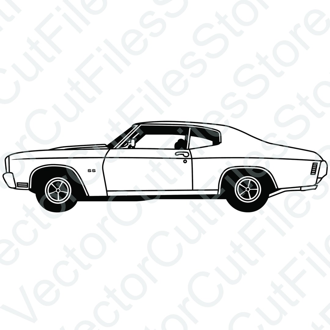Chevrolet Chevelle SS 1970 Side View Vector Cut File - Etsy