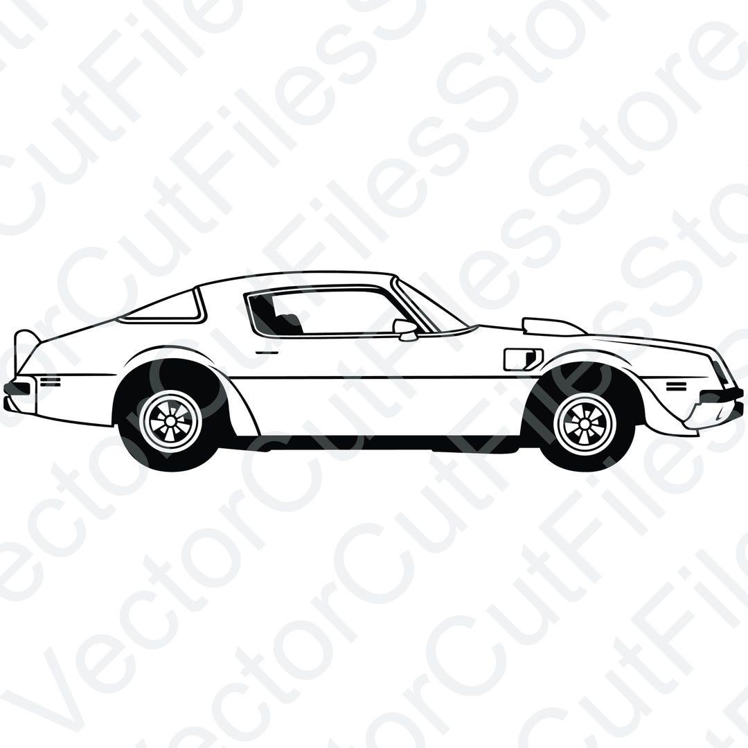 Pontiac Trans Am 1975 Side View Vector Cut File - Etsy