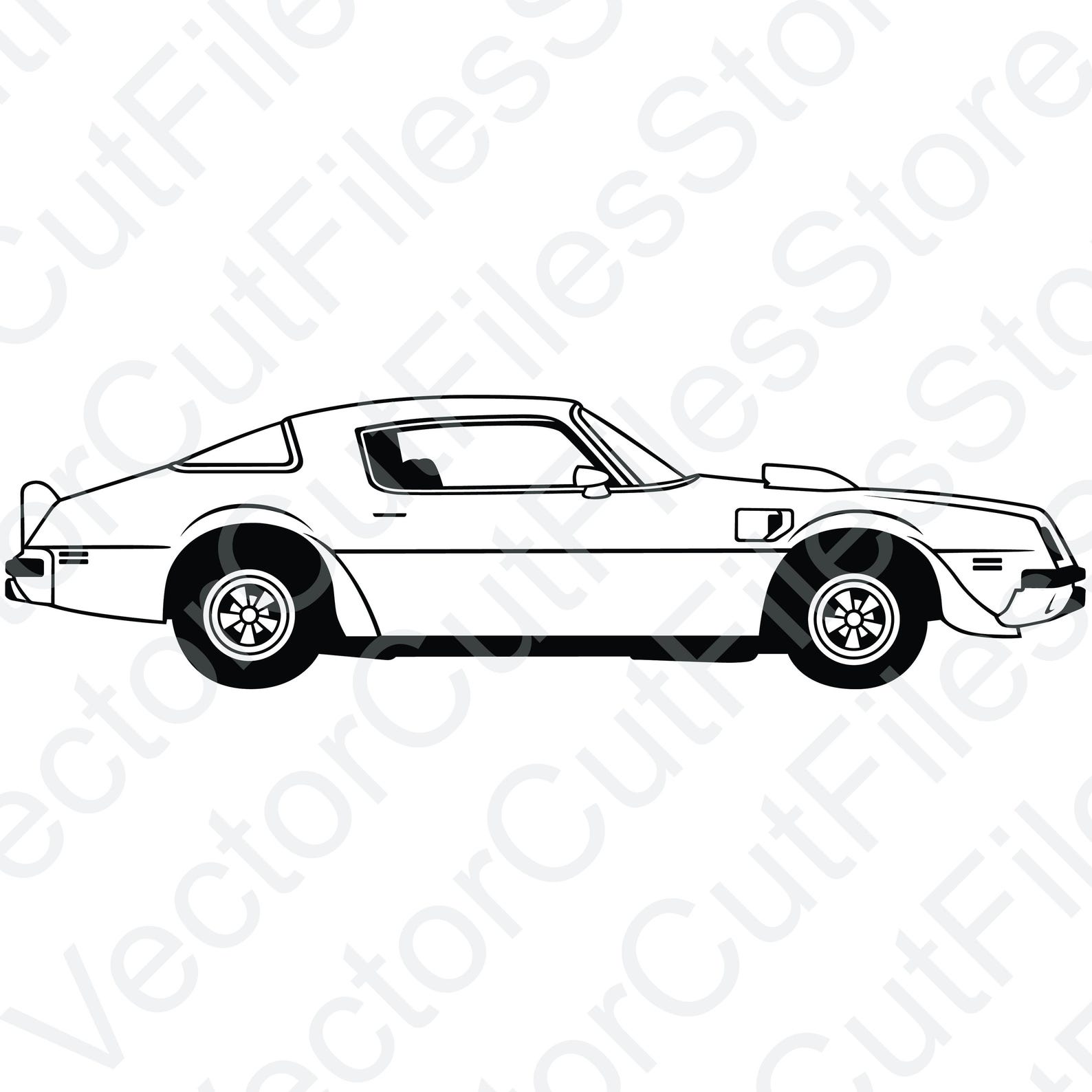 Pontiac Trans Am 1975 Side View Vector Cut File - Etsy