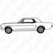 Ford Mustang 2021 Mach 1 Front View Vector Cut File - Etsy UK