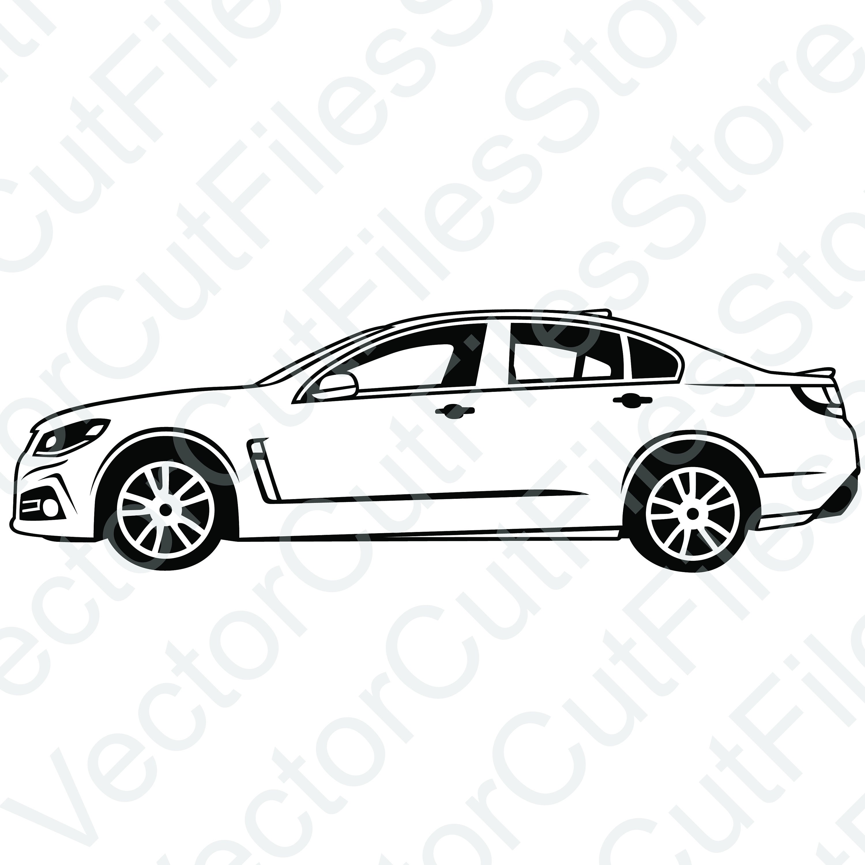 Chevrolet SS 2014 Side Vector Cut File - Etsy