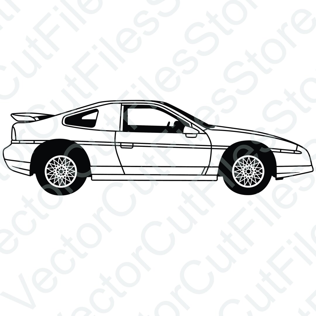 Pontiac Fiero GT 1987 Side View Vector Cut File - Etsy