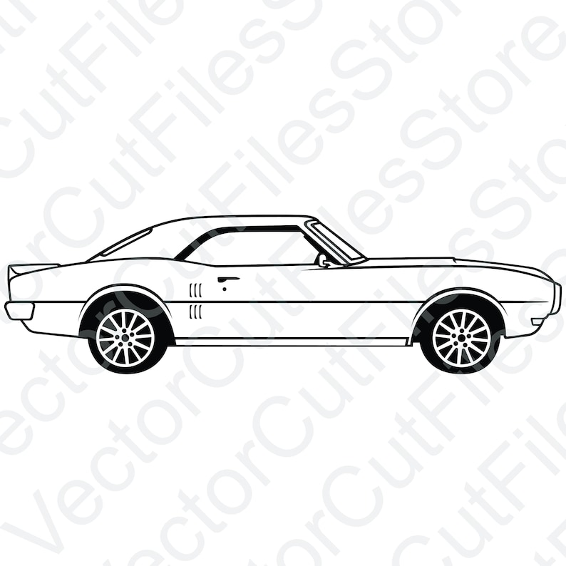 Pontiac Firebird 1968 Side View Vector Cut File - Etsy
