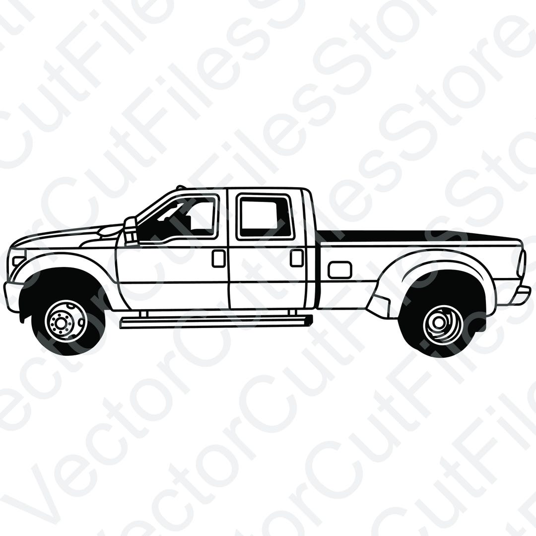 Ford F350 2016 Super Duty King Cab Side View Vector Cut File - Etsy