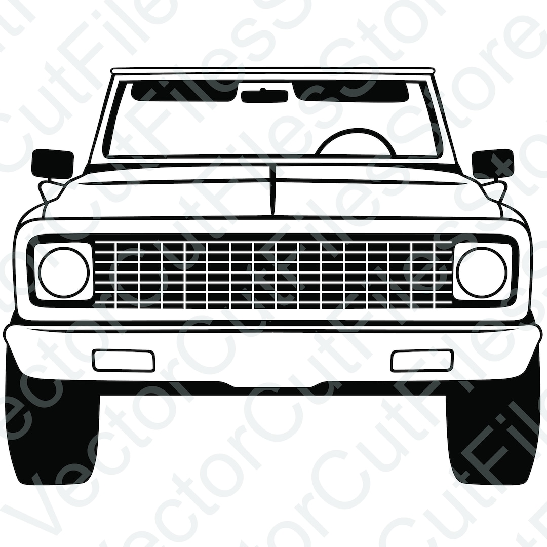 Chevrolet K5 Blazer 1st Generation Front View Vector Cut File - Etsy
