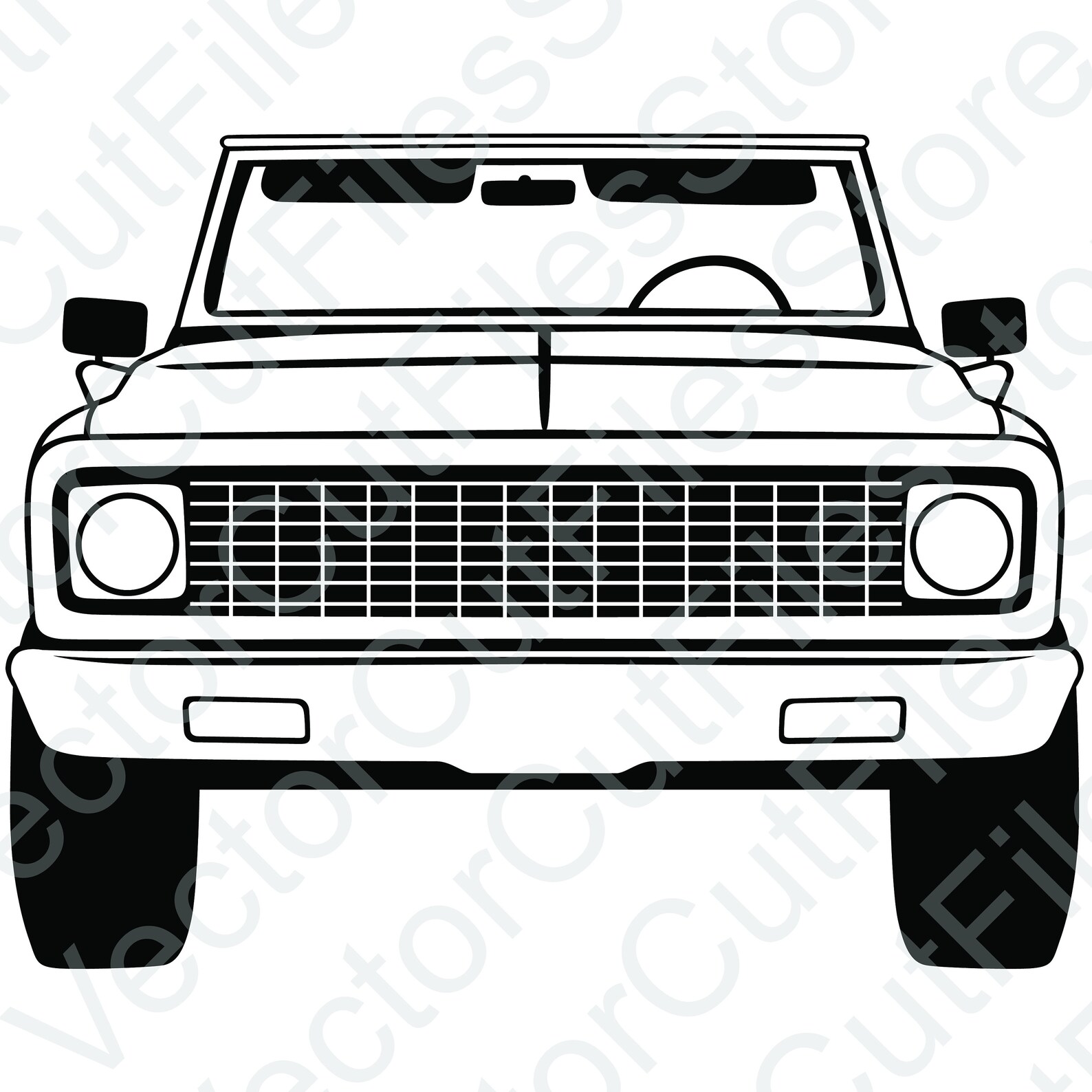 Chevrolet K5 Blazer 1st Generation Front View Vector Cut File - Etsy