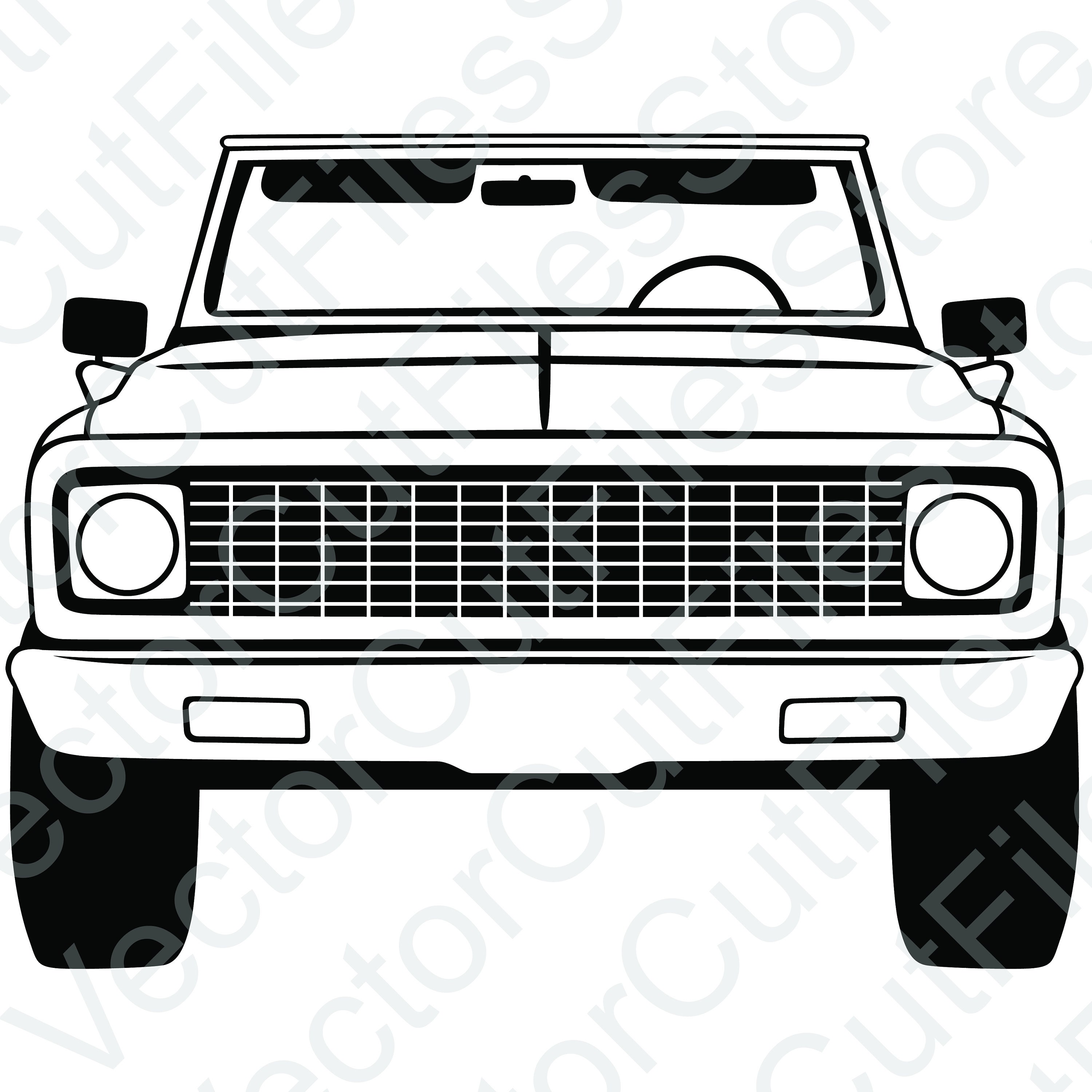 Chevrolet K5 Blazer 1st Generation Front View Vector Cut File - Etsy