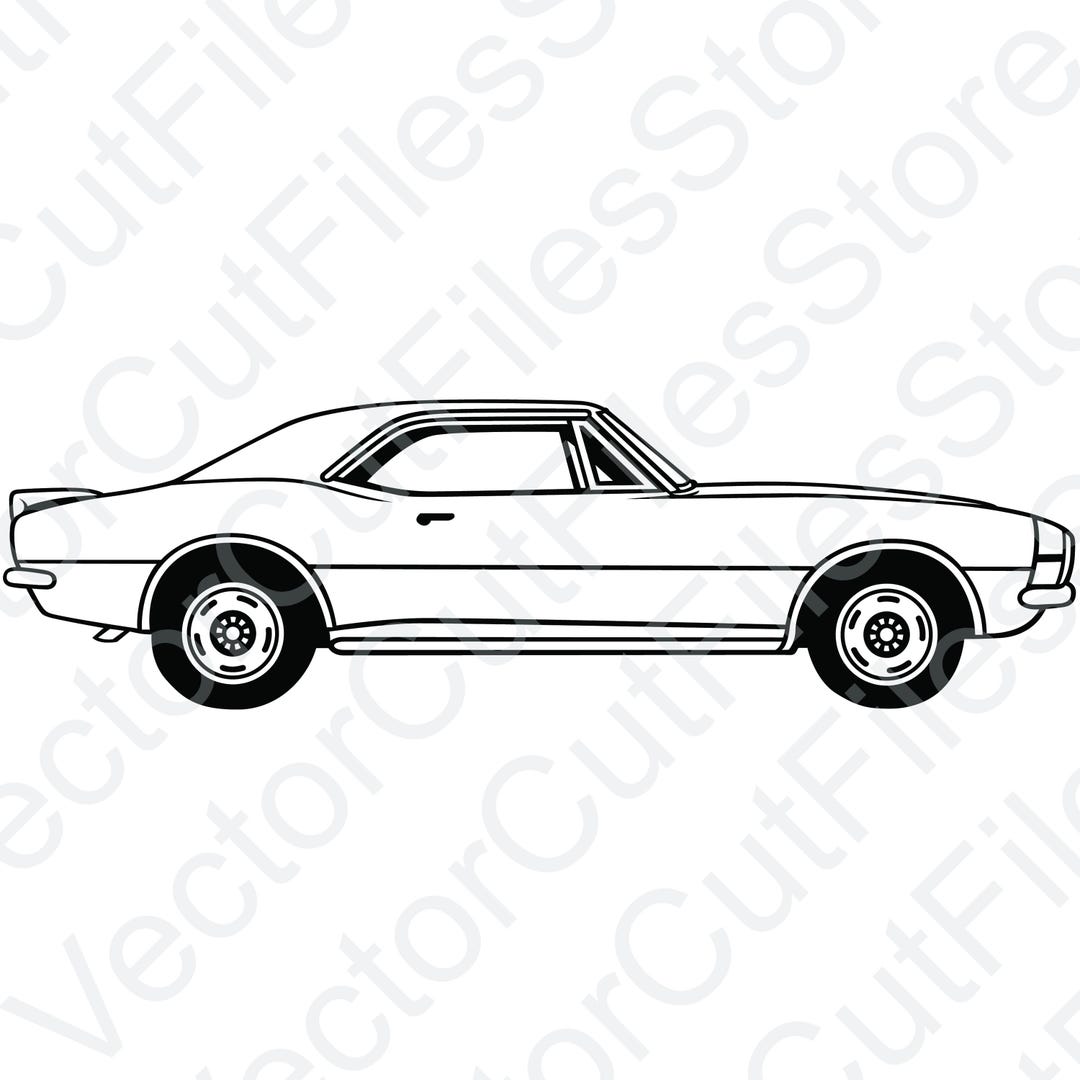 Chevrolet Camaro 1966 Side View Vector Cut File - Etsy