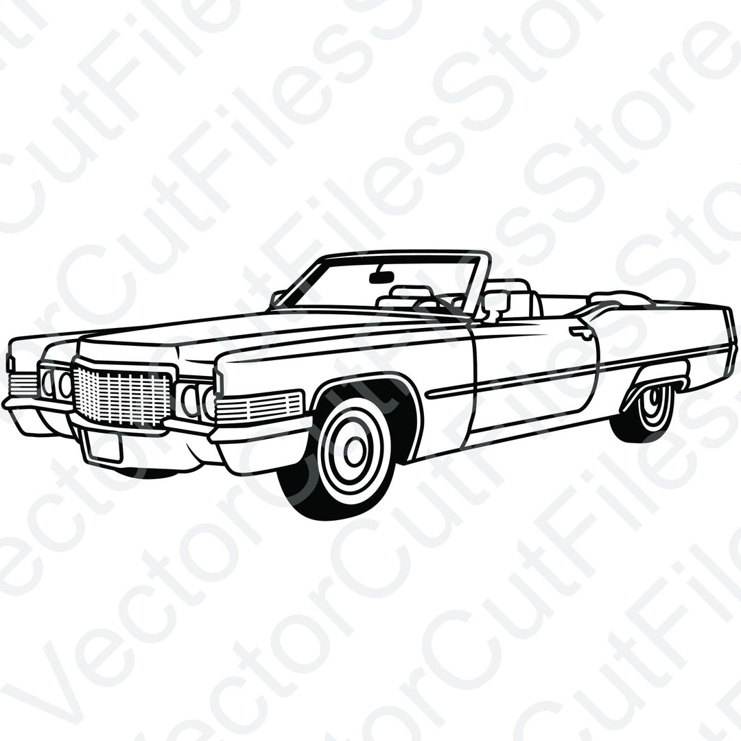 Cadillac Deville 1970 Convertible Vector Cut File - Etsy