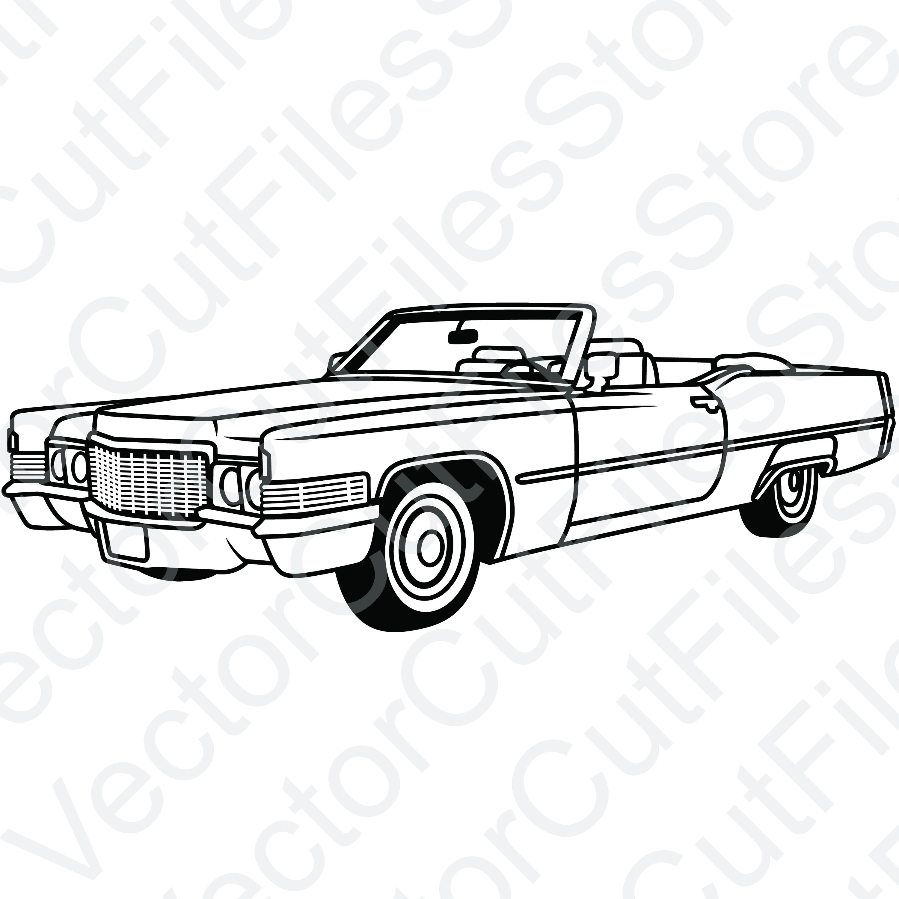 Cadillac Deville 1970 Convertible Vector Cut File - Etsy