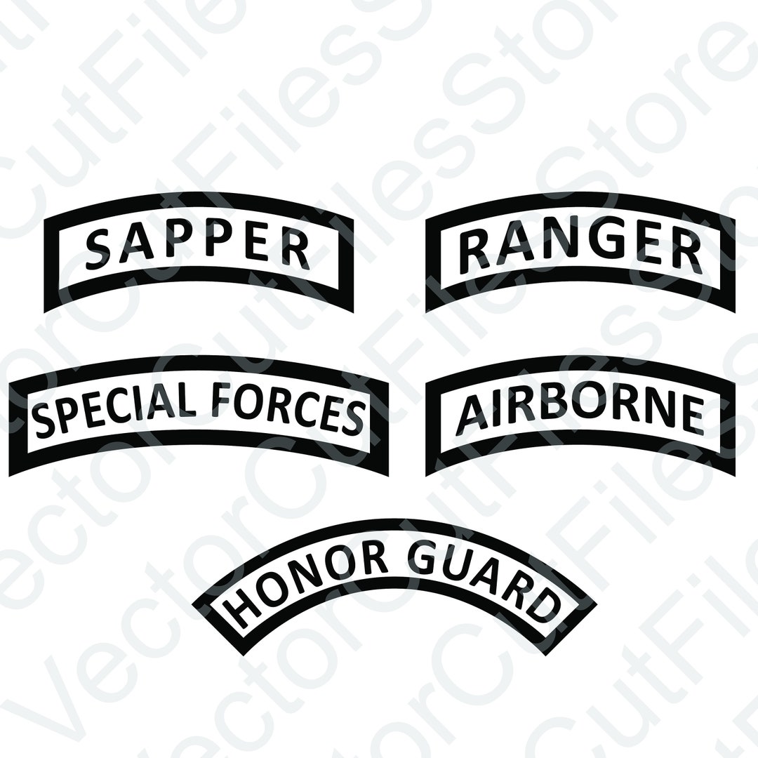 US Army Tabs 2 Vector Cut File - Etsy