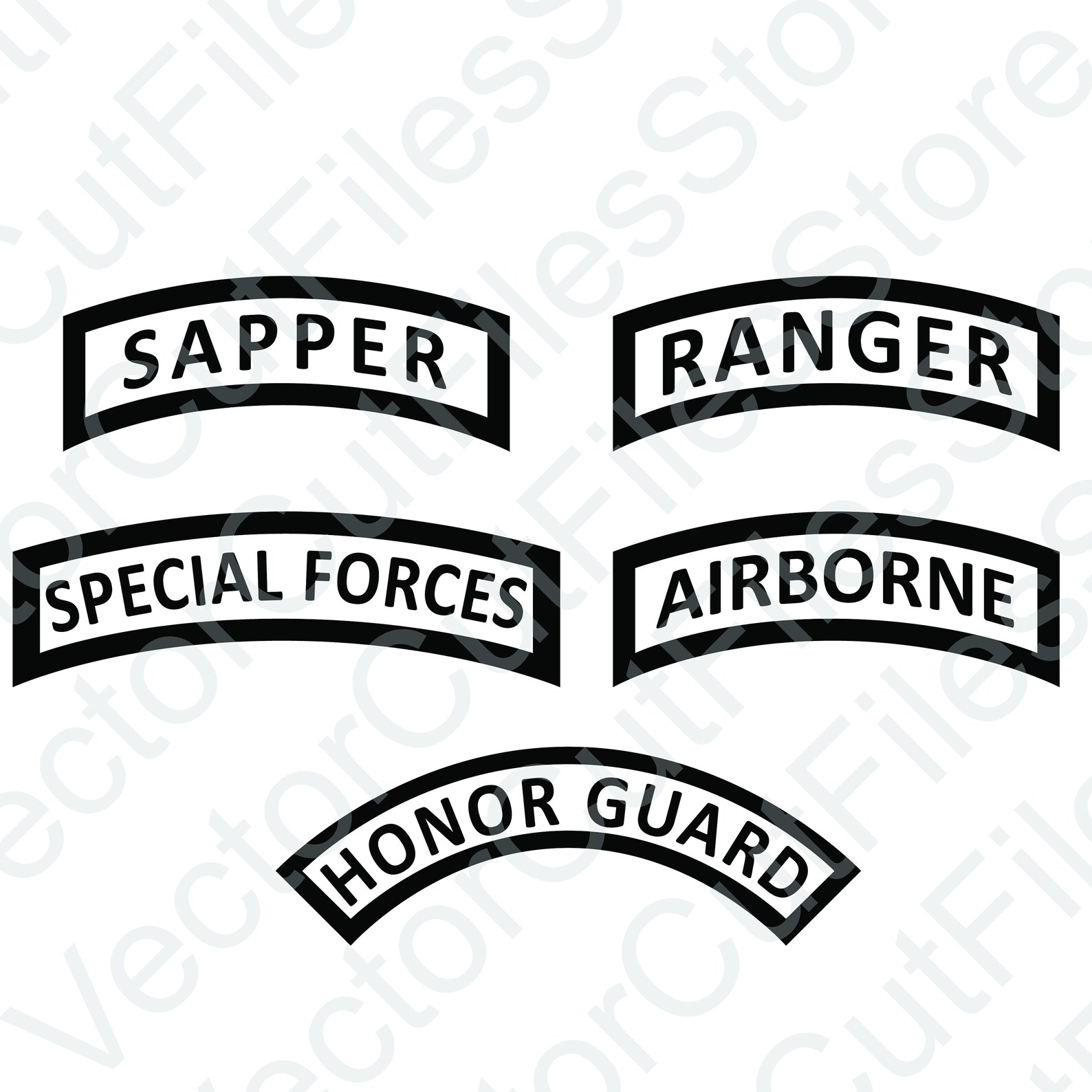 US Army Tabs 2 Vector Cut File - Etsy