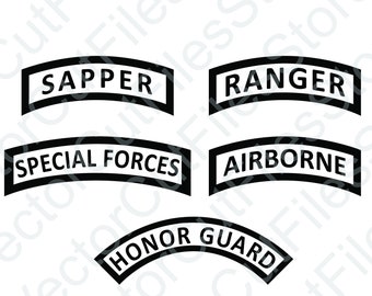 US Army Tabs 3 Vector Cut File - Etsy