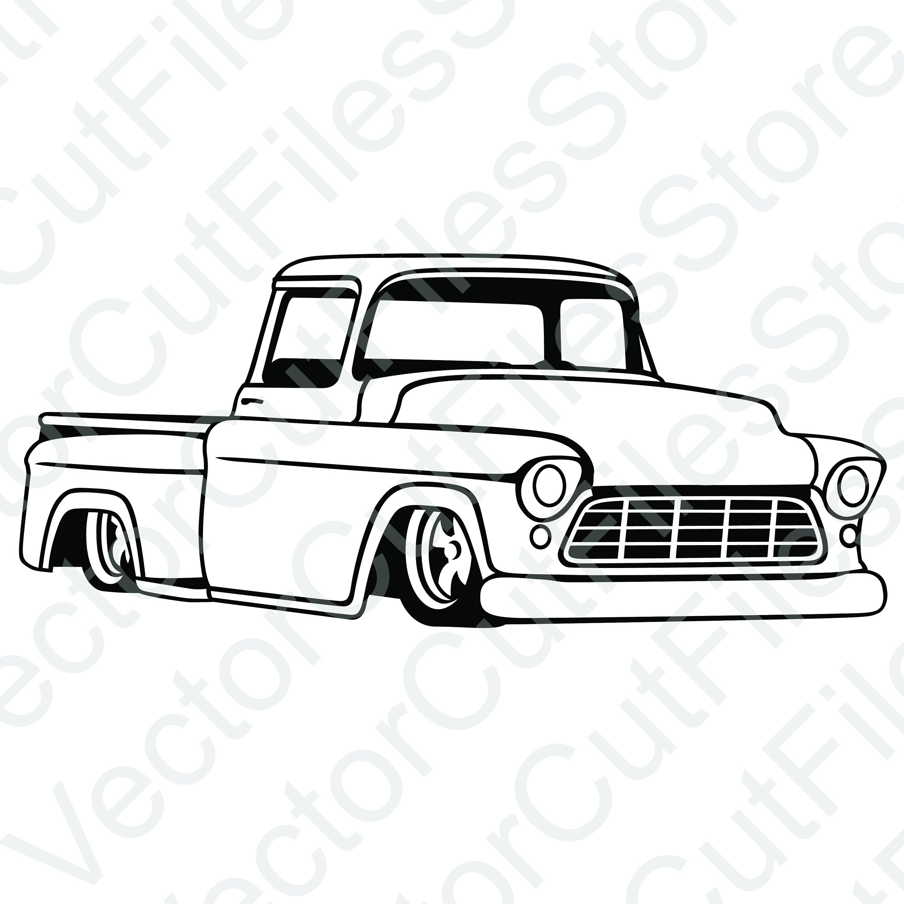 Chevrolet 3100 56 Slammed Angled Vector Cut File - Etsy