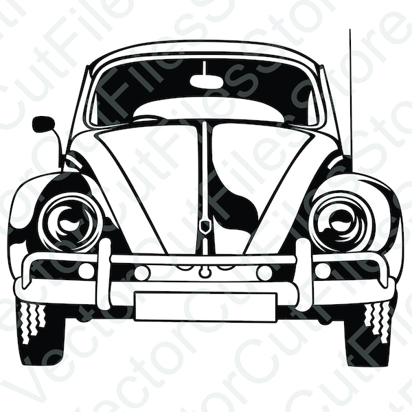 Vw Bug Vector - Etsy