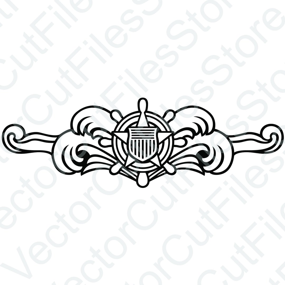 Coast Guard Cutterman Insignia Vector Cut File - Etsy