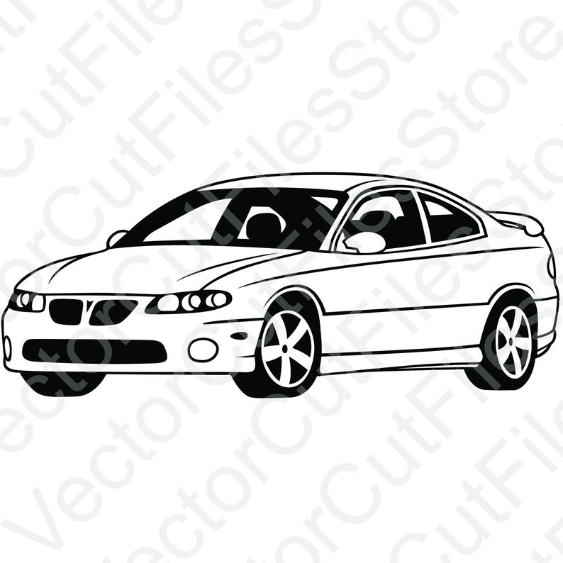 Pontiac GTO 2004 Angled View Vector Cut File - Etsy
