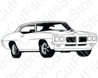 1970 Pontiac GTO Svg Png Jpg Ai Dxf File, Muscle Car Svg - Etsy Israel