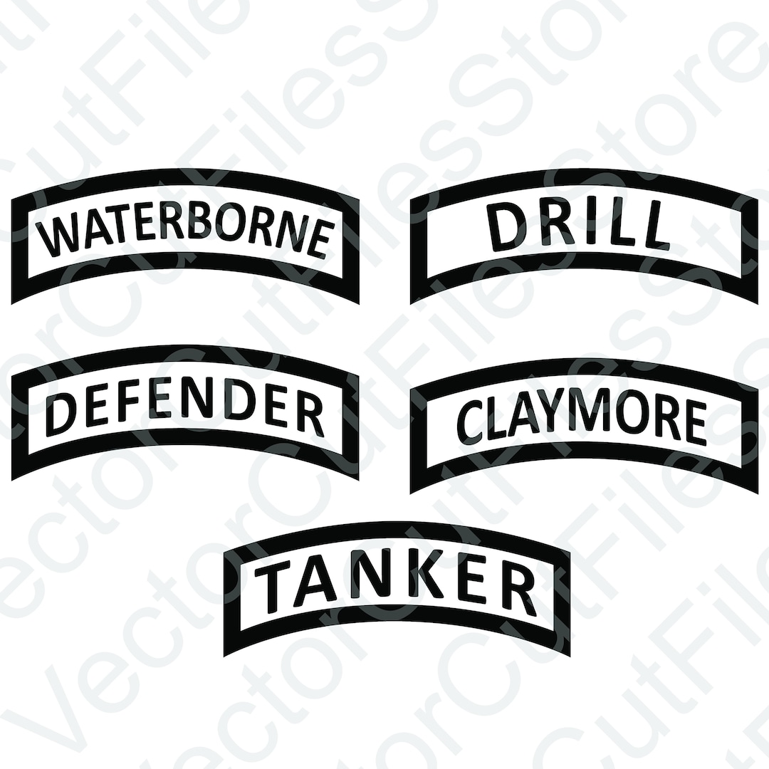 US Army Tabs 3 Vector Cut File - Etsy