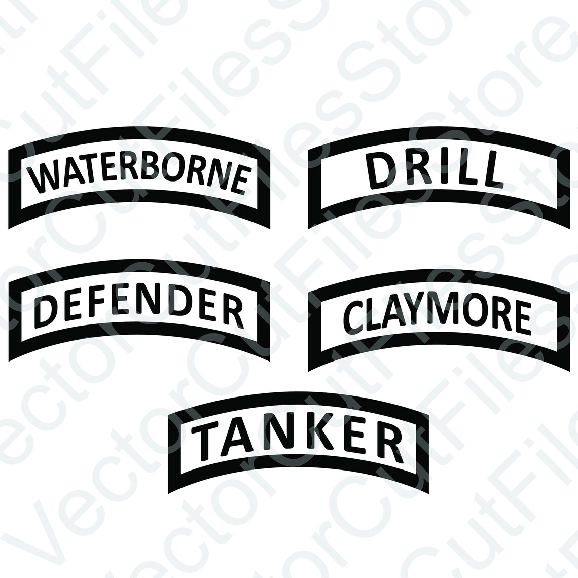 US Army Tabs 3 Vector Cut File - Etsy