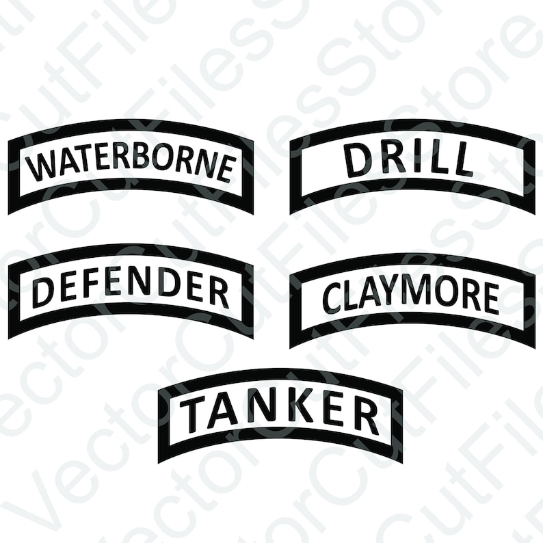 US Army Tabs 3 Vector Cut File - Etsy