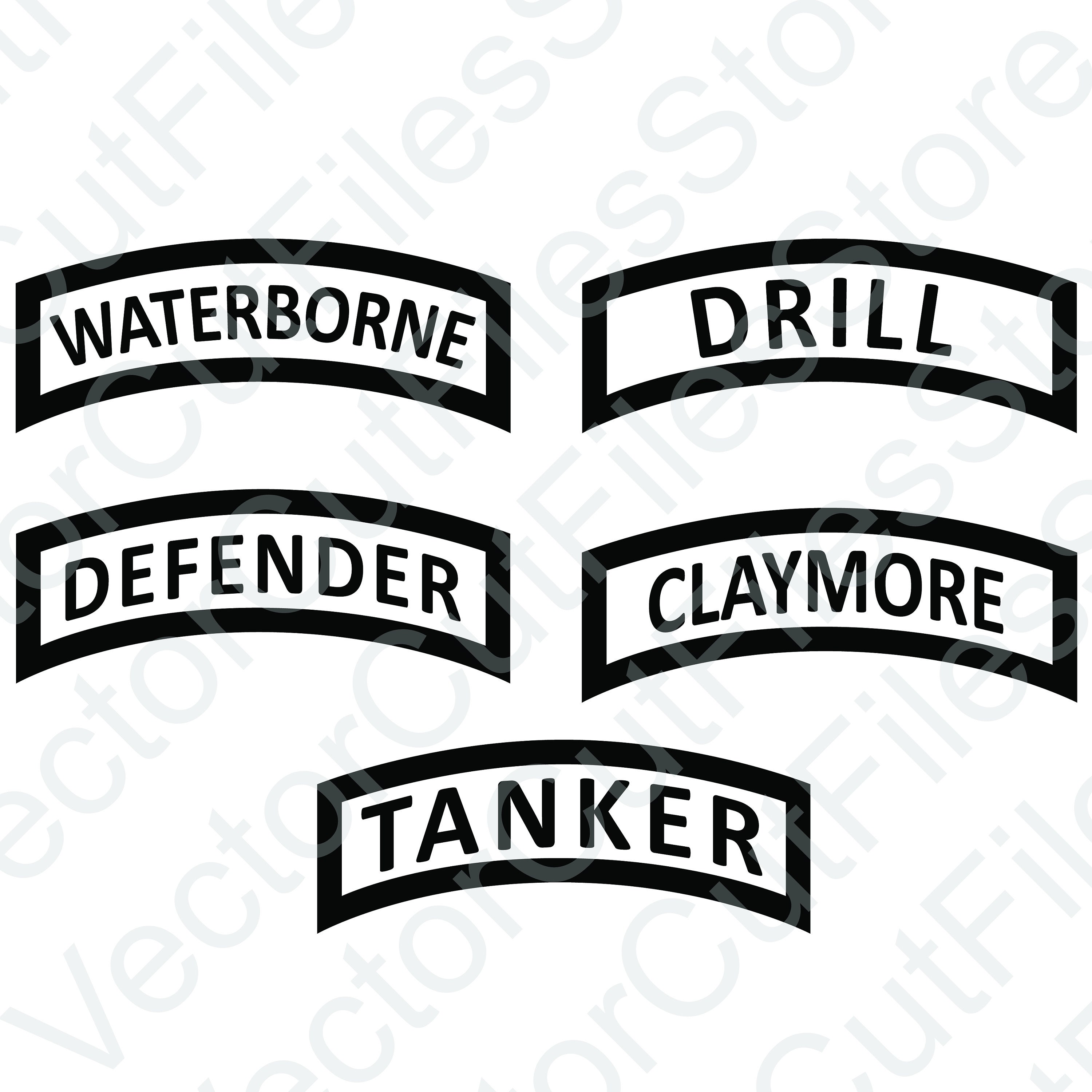 US Army Tabs 3 Vector Cut File - Etsy