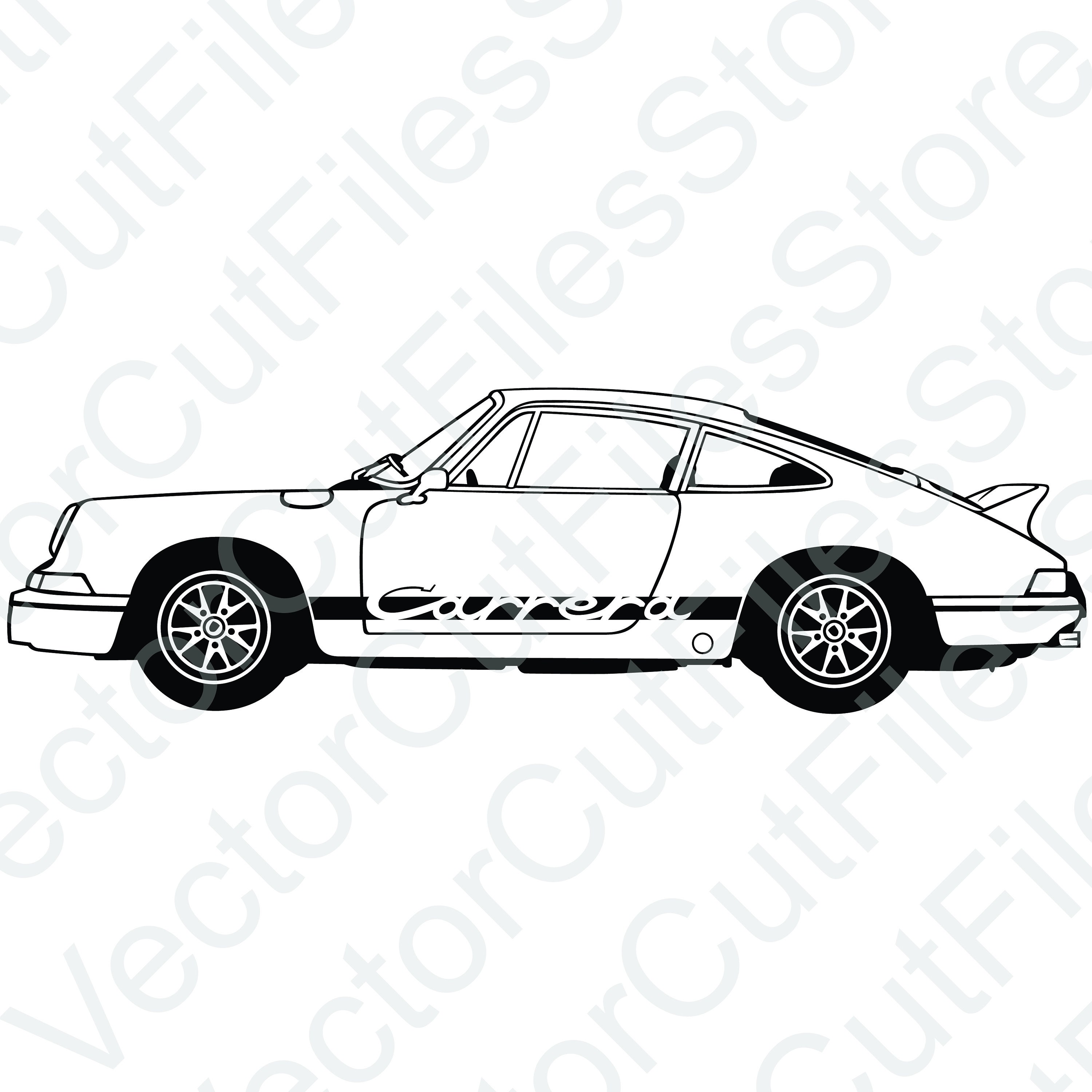German Car RS 2.7 Side View Vector Cut File - Etsy