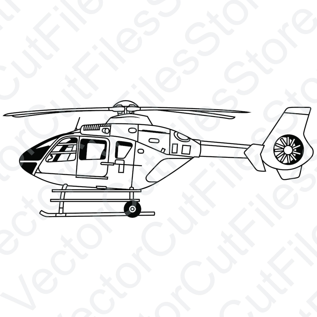 Eurocopter EC 135 Vector Cut File - Etsy