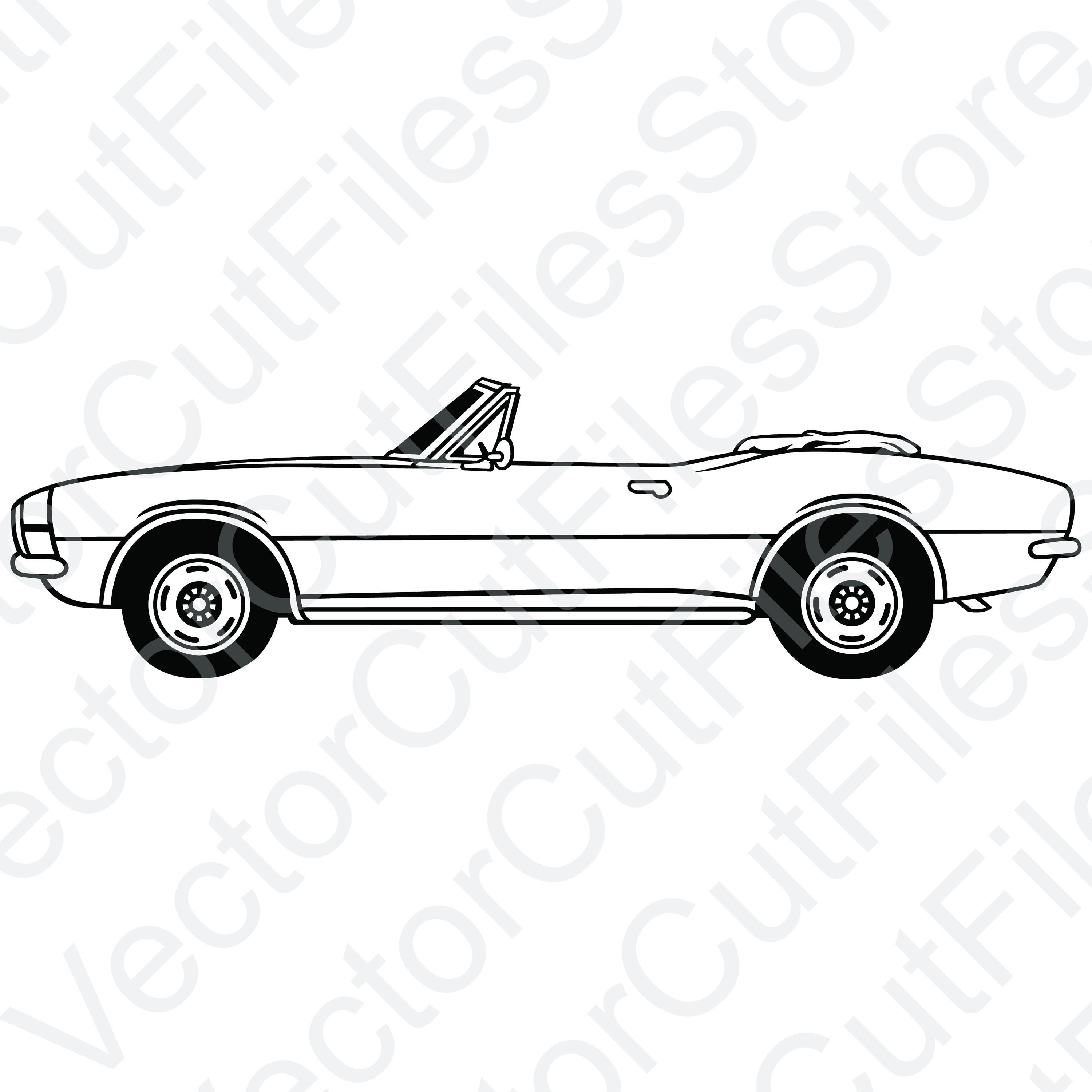 Chevrolet Camaro 1967 Convertible Side View Vector Cut File - Etsy