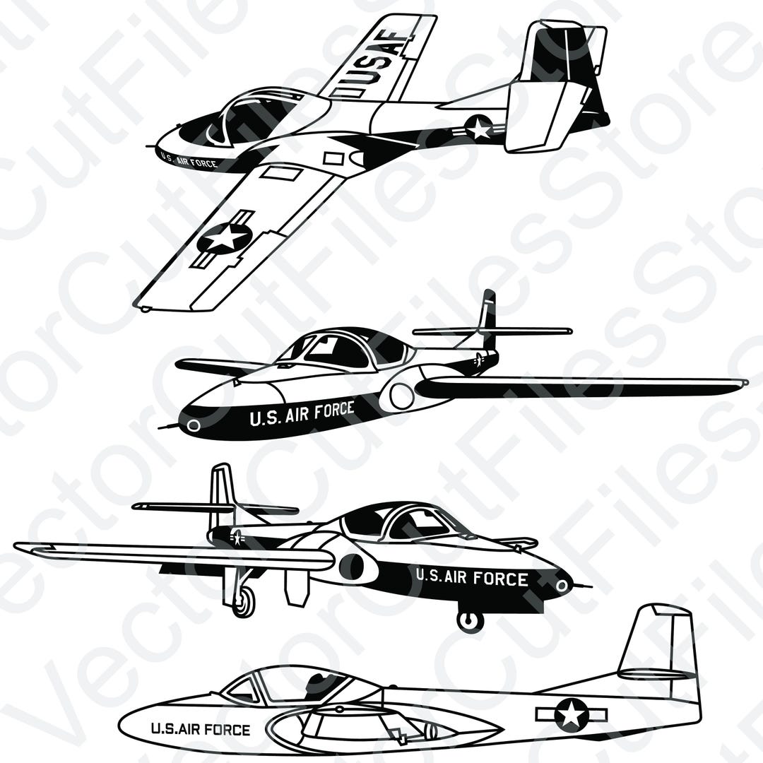 Cessna T37 Vector Cut File - Etsy Canada