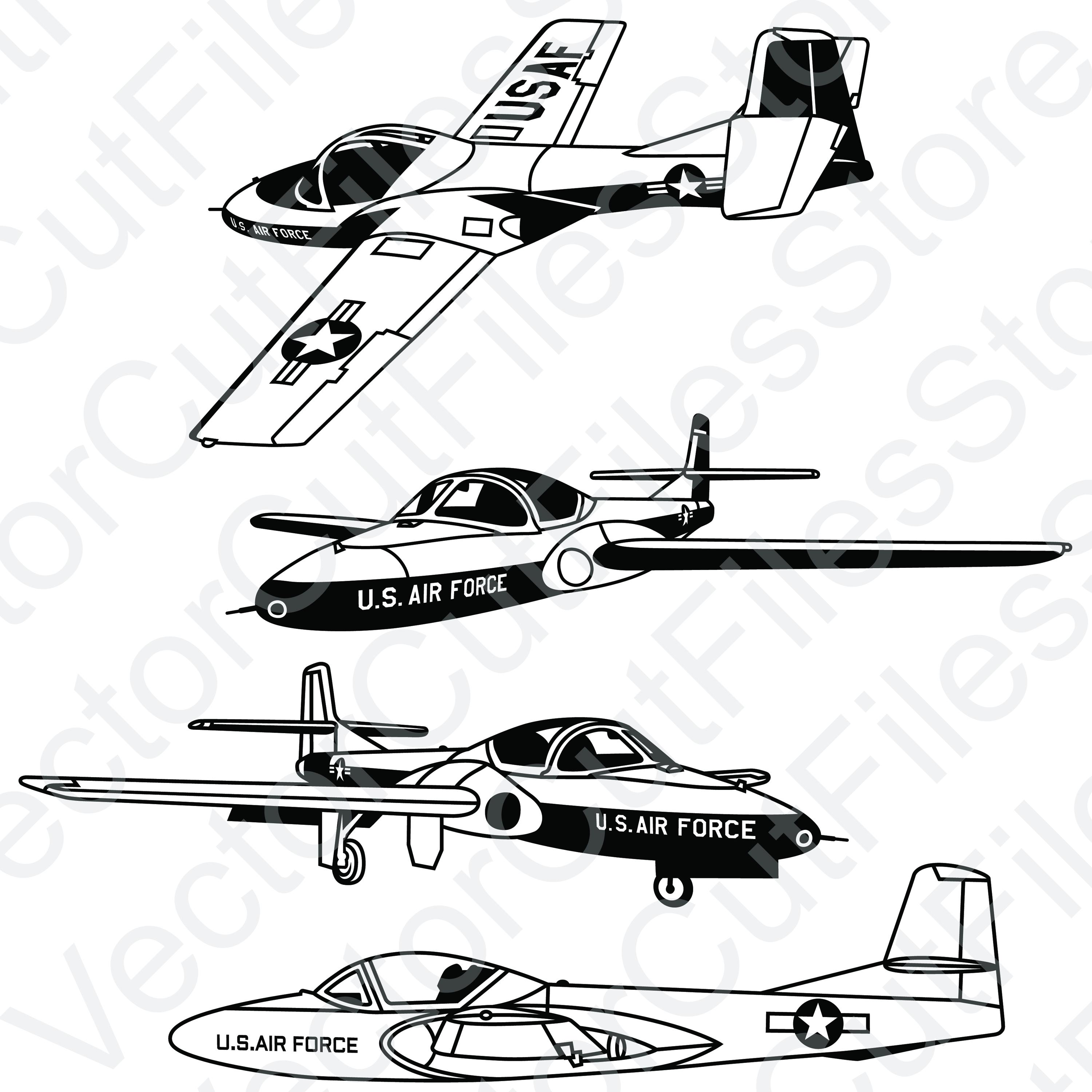 Cessna T37 Vector Cut File - Etsy