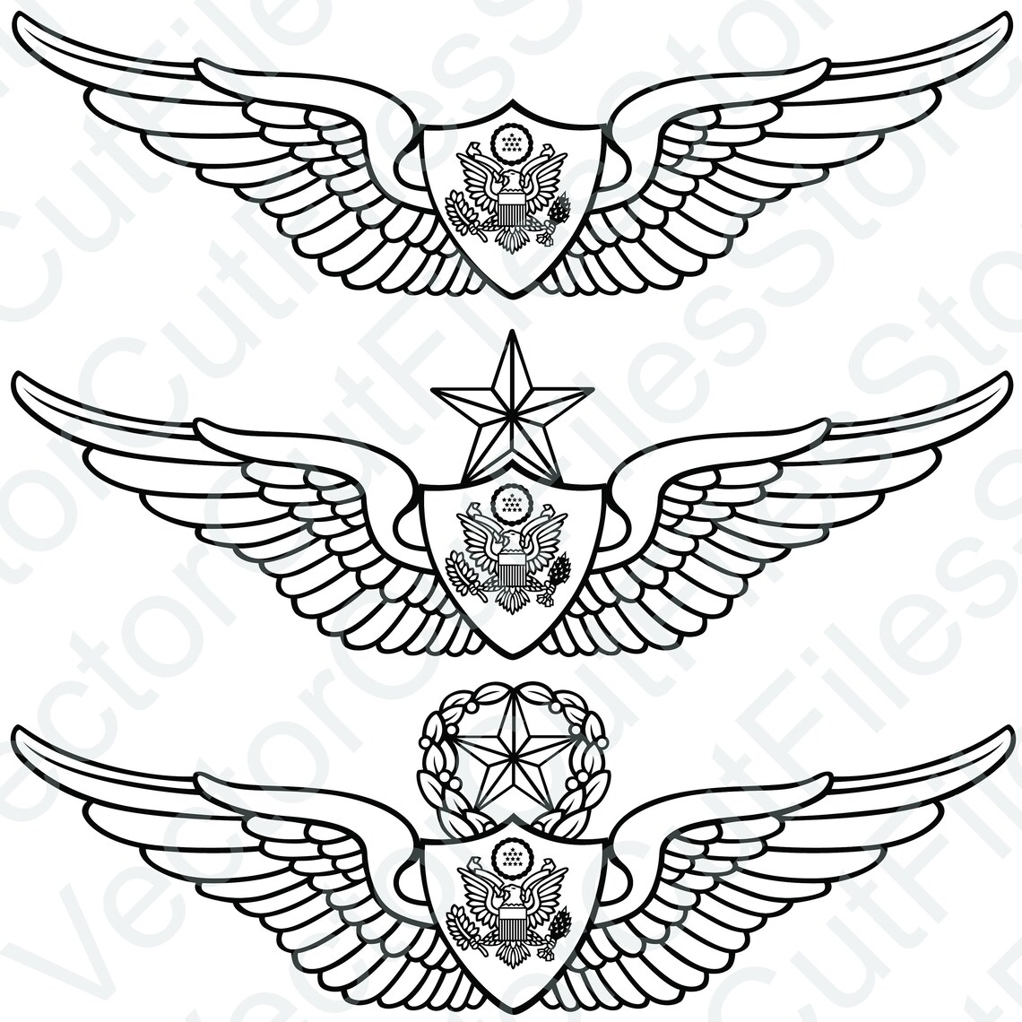 US Army Aviation Wings Vector Cut File - Etsy